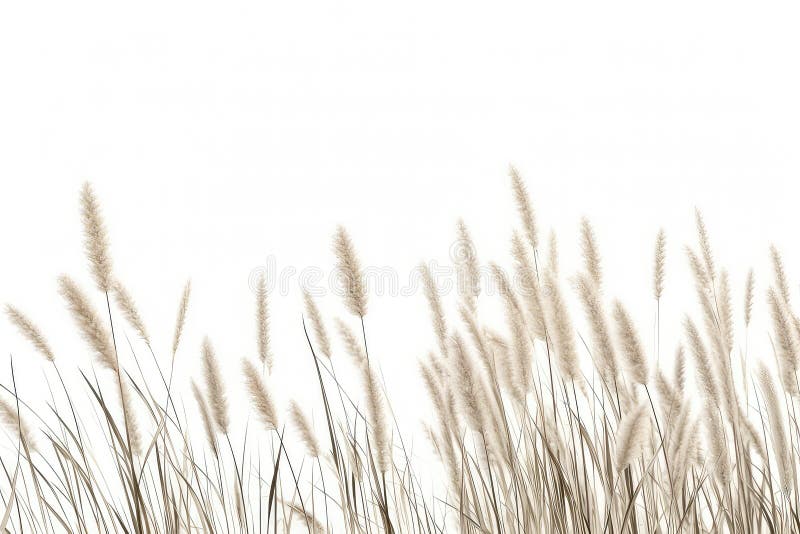 Reeds Against White Background Stock Illustration - Illustration of ...