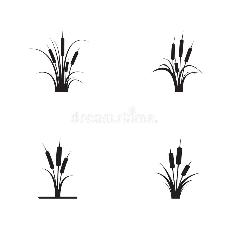 Reeds Icon Vector Design Template Stock Vector - Illustration of marsh ...