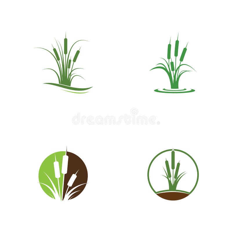 Reeds Icon Vector Design Template Stock Vector - Illustration of river ...