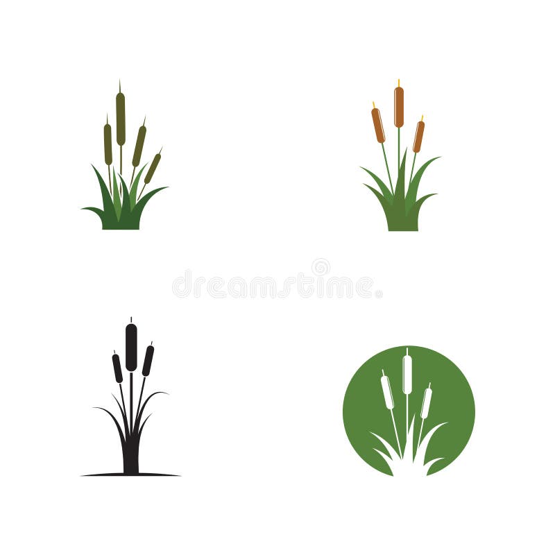 Reeds Icon Vector Design Template Stock Vector - Illustration of leaf ...