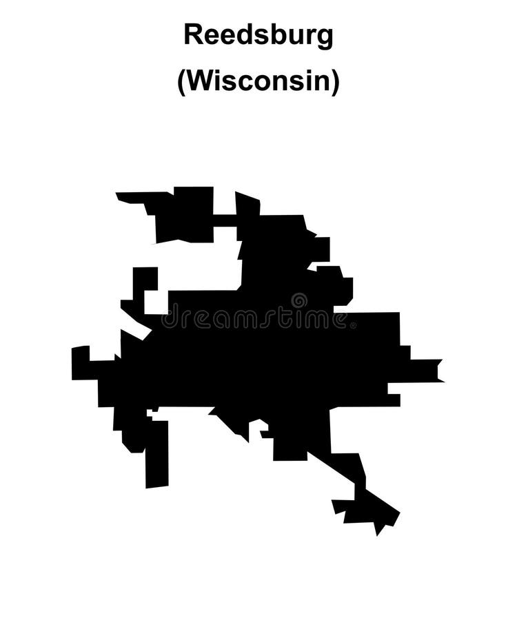 Reedsburg Outline Map Stock Illustrations – 2 Reedsburg Outline Map ...