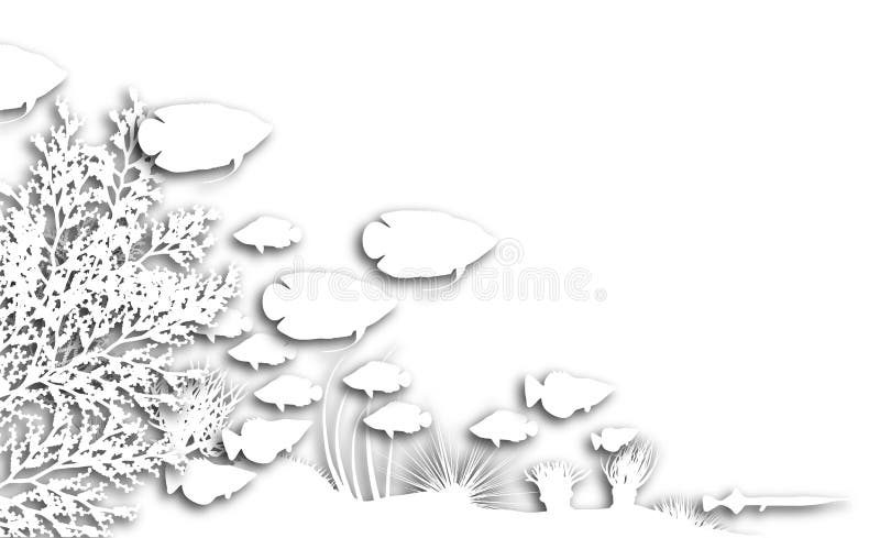 Reef cutouts stock illustration. Illustration of fish - 14286035