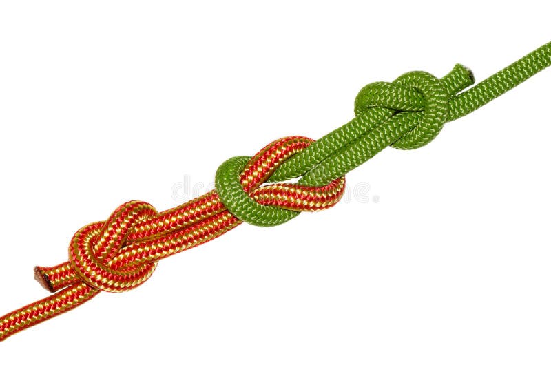 Reef Knot, Yellow and Blue Ropes. Stock Photo - Image of ocean, reef ...