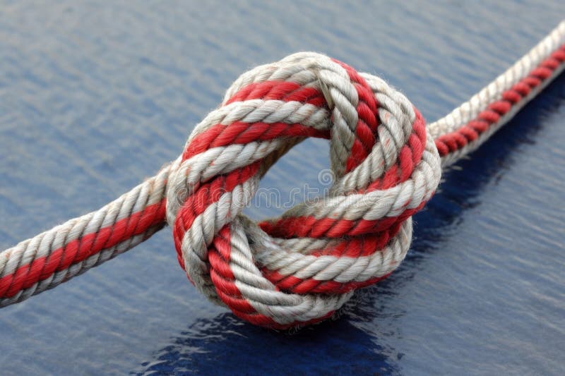 Reef Knot Used in Sail Reefing Stock Image - Image of ropes, knots ...