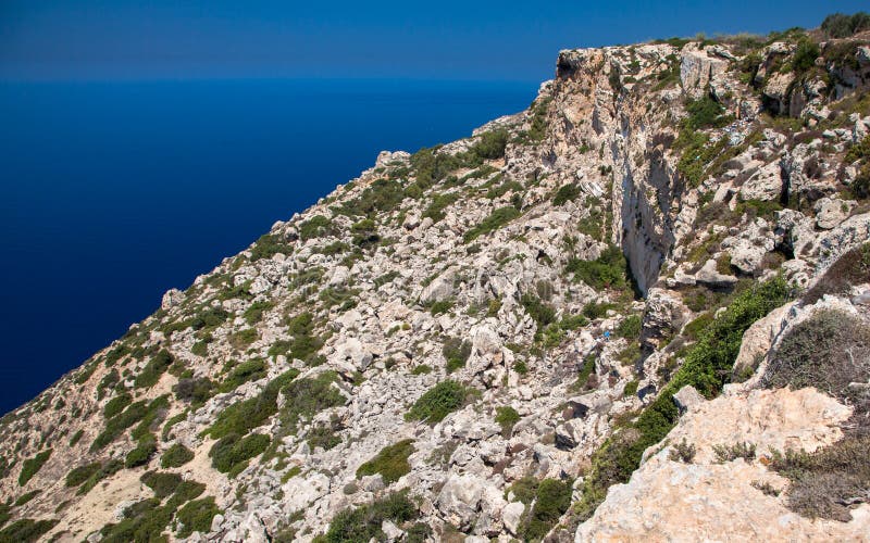 Reef in Malta stock image. Image of geology, shrubland - 58200645