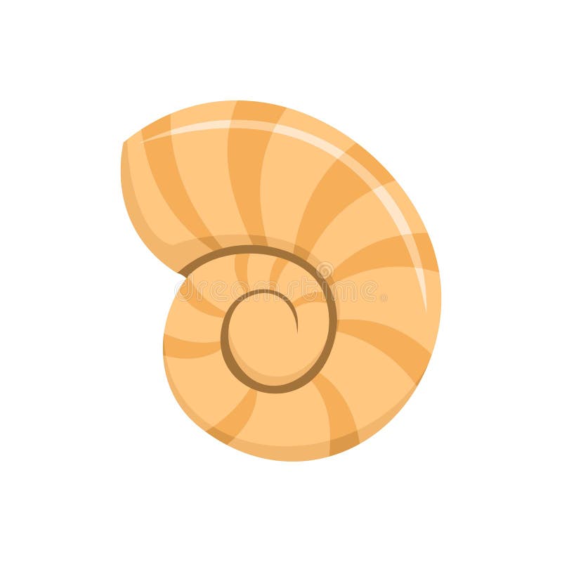 Reef Shell Icon, Flat Style Stock Illustration - Illustration of symbol ...