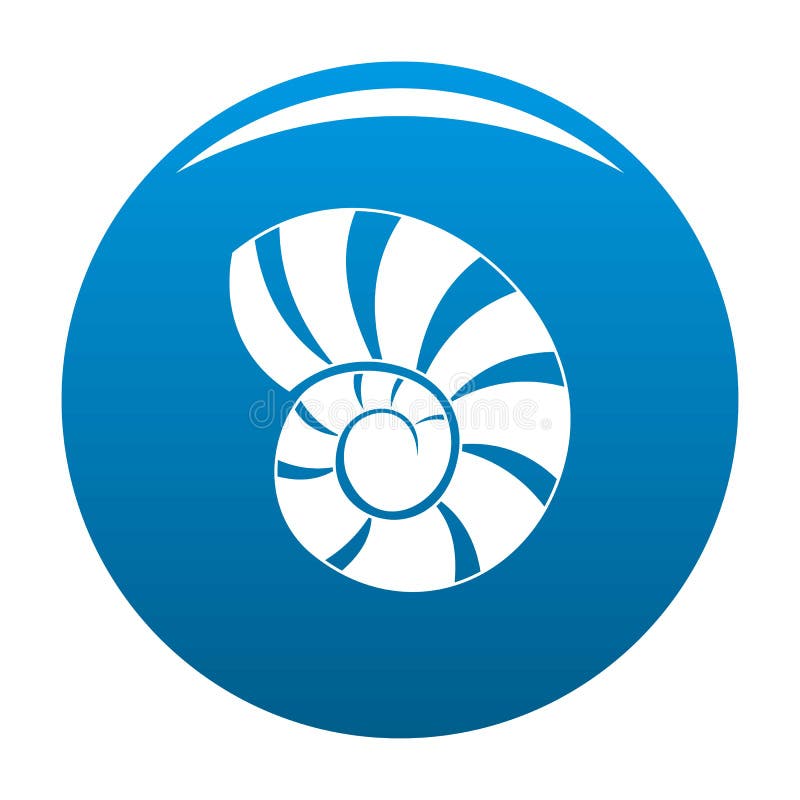 Reef Shell Icon Vector Blue Stock Vector - Illustration of aquatic ...