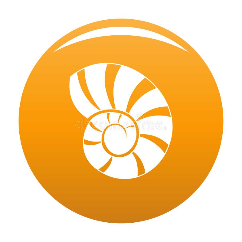 Shell on Orange Background. Minimalist Pictures Stock Illustration ...