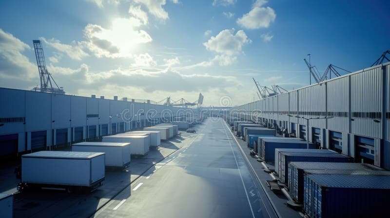 Reefer Container Depot As Losgistics and Shipping Concept Stock Photo ...