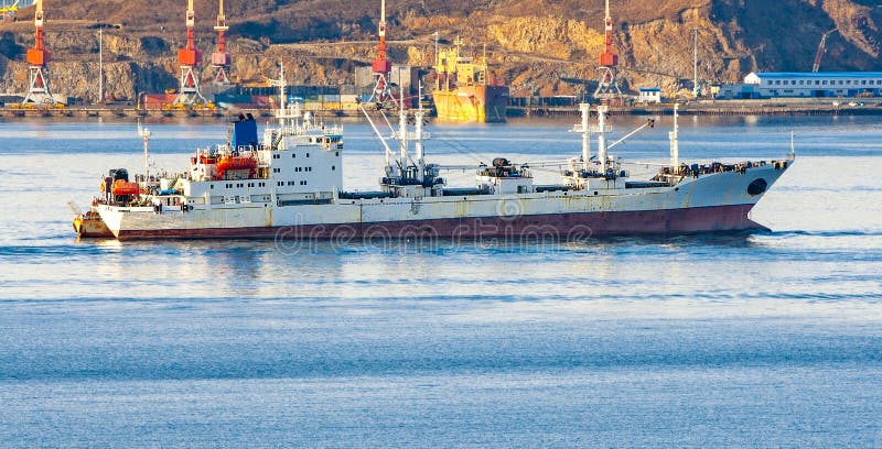 Reefer Ship or Refrigerated Cargo Ship Stock Image - Image of freight ...