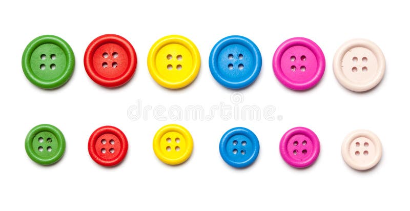 Reeks Kleding of Het Naaien Knopen Stock Foto - Image of toebehoren ...