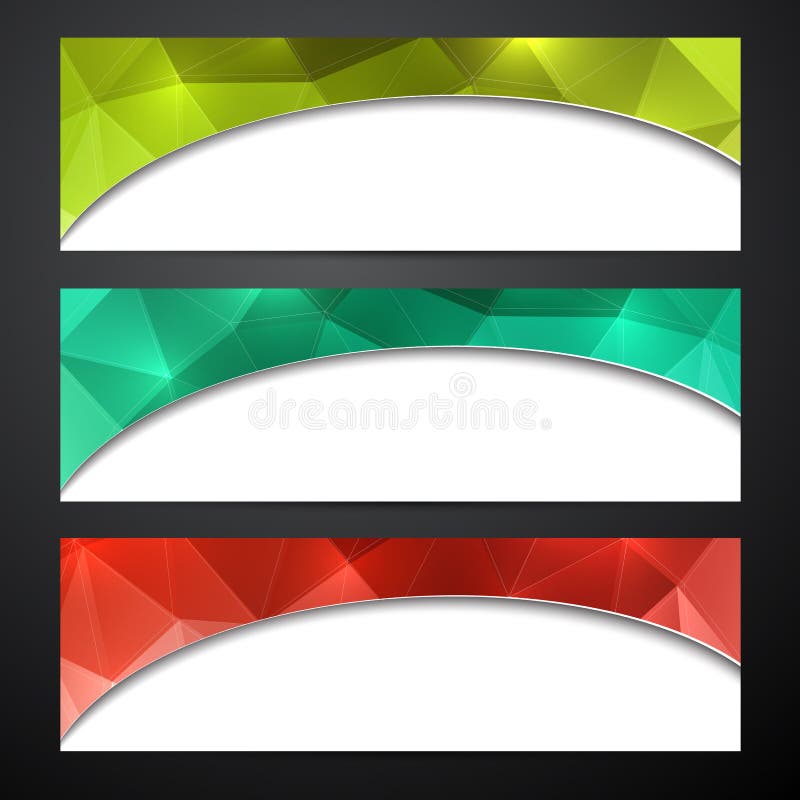 Reeks Kleurrijke Document Banners Vector Illustratie - Illustration of ...