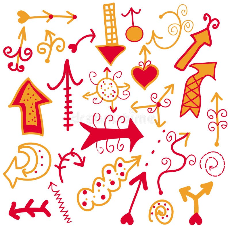 Grappige Reeks Pijlen En Symbolen Vector Illustratie - Illustration of ...