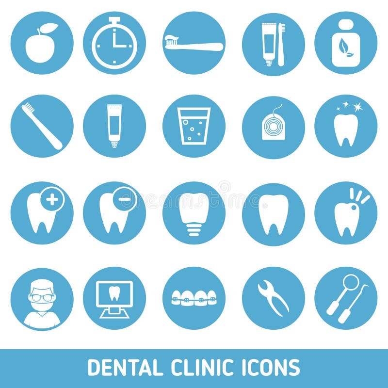 Tandelementen vector illustratie. Illustration of ontwerp - 56924587