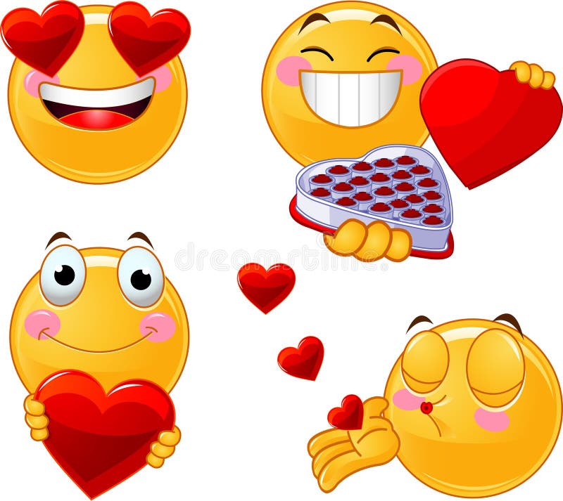 Het kussen emoticons vector illustratie. Illustration of rood - 17648681