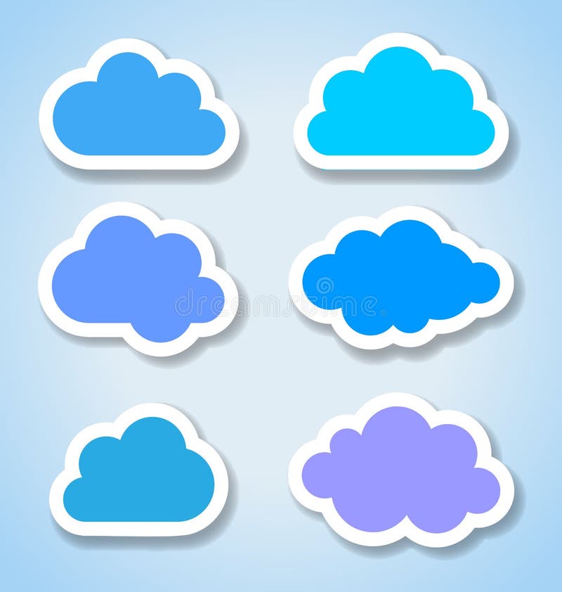 Beeldverhaal Gezwollen Wolken Vector Illustratie - Illustration of ...