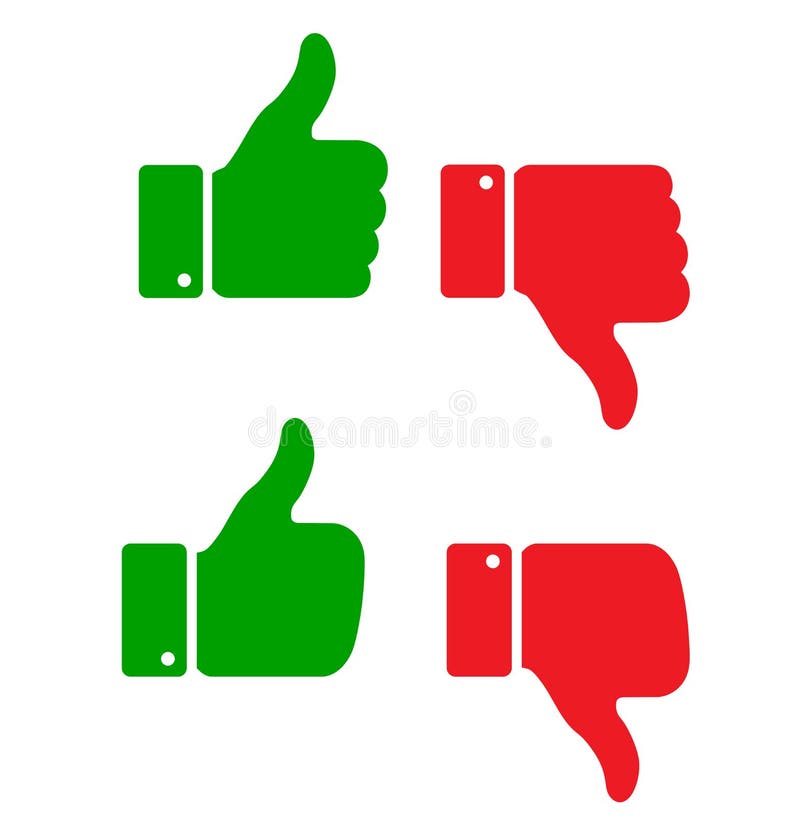 Set van duim omhoog-iconen vector illustratie. Illustration of koel ...