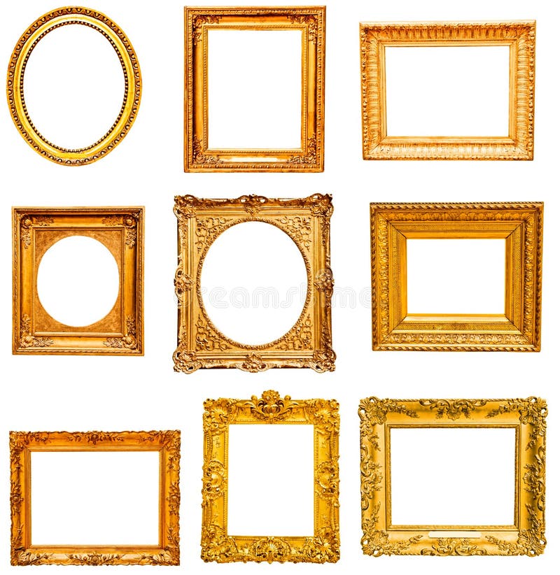 Reeks Van Gouden Uitstekend Kader Stock Foto - Image of foto, spatie ...