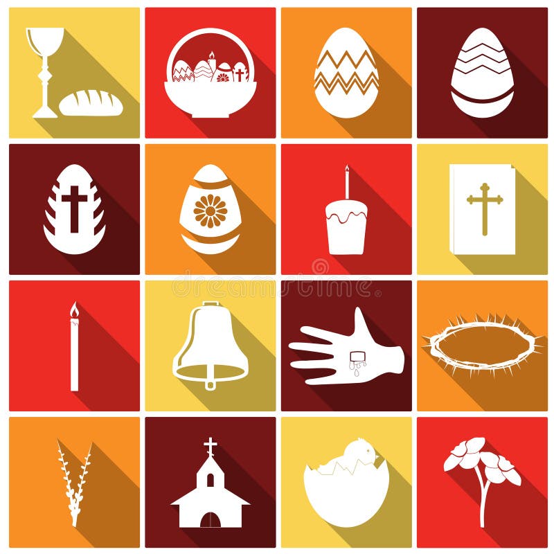 Reeks Van Pasen-pictogram Vector Illustratie Vector Illustratie ...