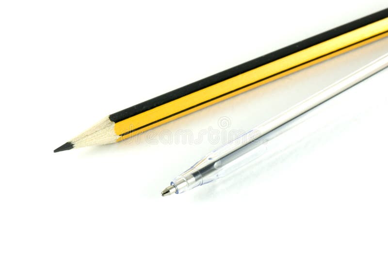 Reeks van pen en potlood stock foto. Image of zaken, inkt - 16066032