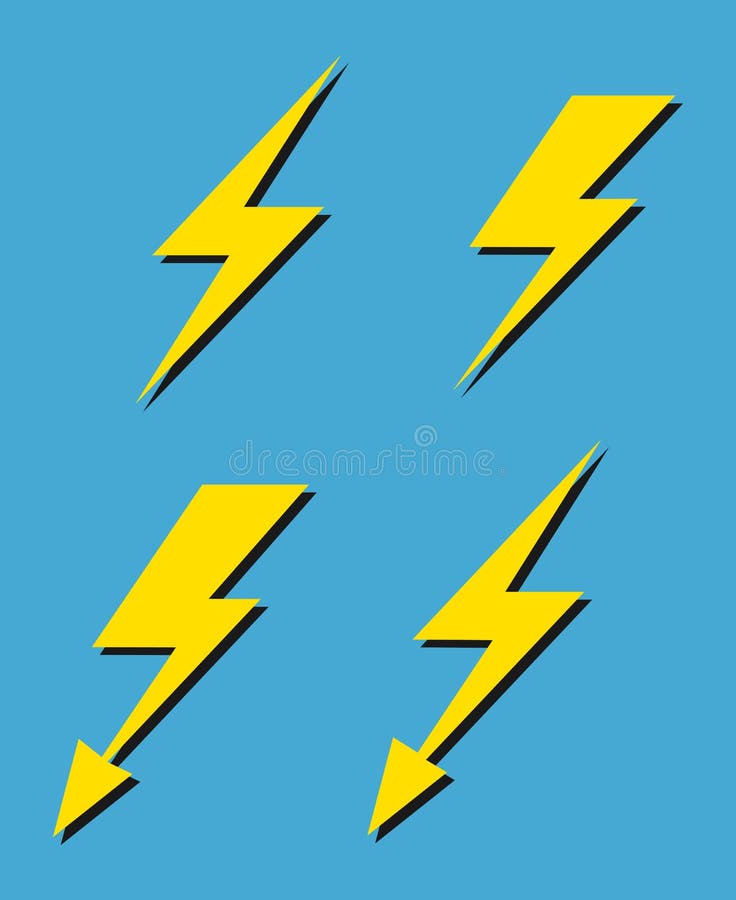 Wit Bliksem Geel Vector Naadloos Patroon Vector Illustratie ...