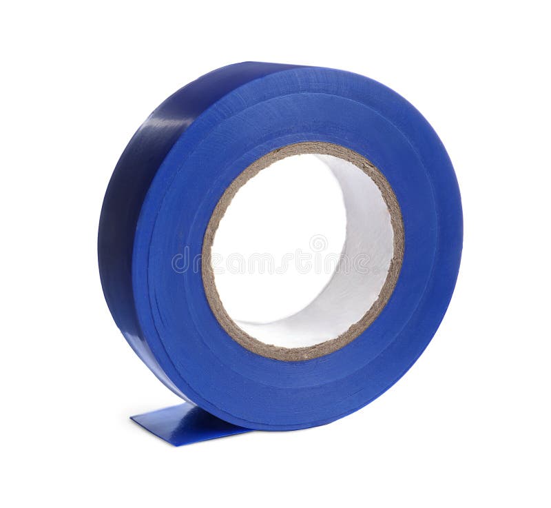 Blue Insulating Tape, Adhesive of Different Shapes Isolated Elements ...