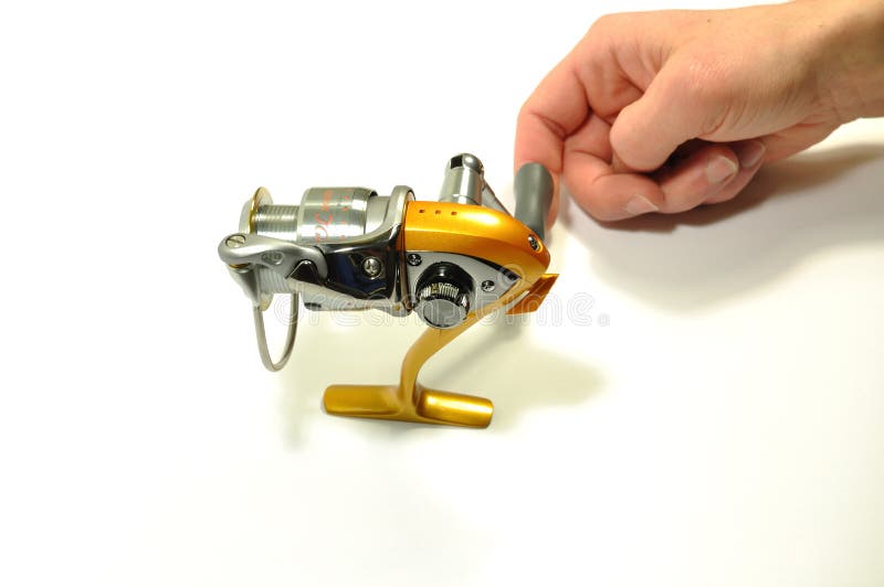 Fishing spool on the rod stock image. Image of pursuit - 3032367
