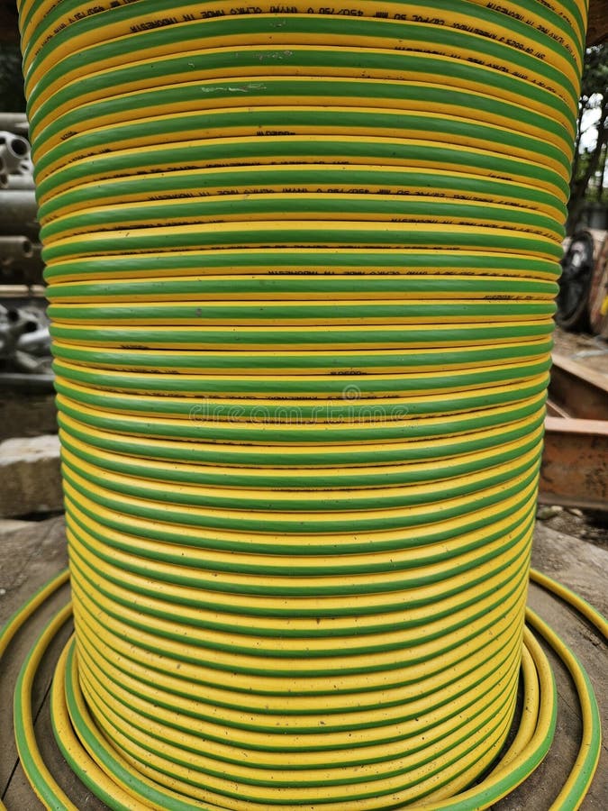 Coil of wire for grounding stock photo. Image of energy - 331329254