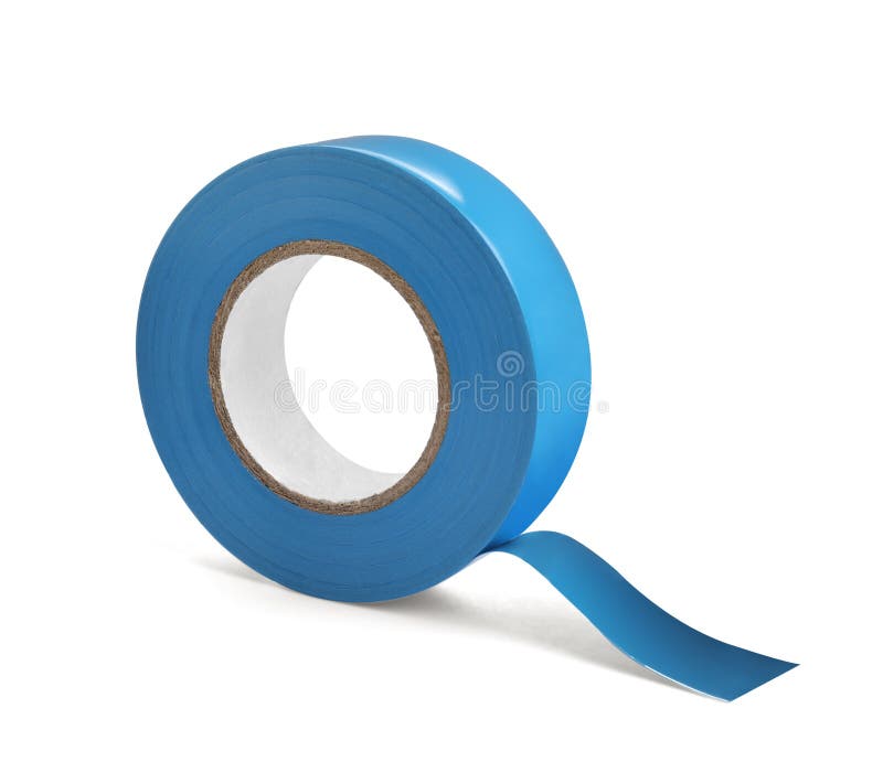 Blue Insulating Tape, Adhesive of Different Shapes Isolated Elements ...