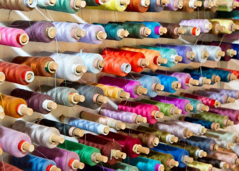 Reel of silk threads stock image. Image of closeup, dressmaking - 27639527