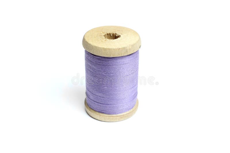 Reel, Spool Sewing Thread Isolated on White Stock Image - Image of ...
