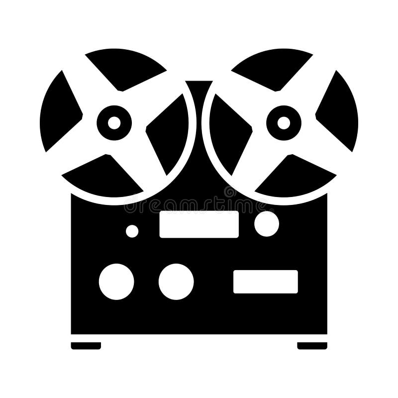 Reel Tape Recorder Icon stock vector. Illustration of element - 230331400