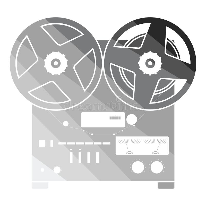 Reel tape recorder icon stock vector. Illustration of analogue - 118764624