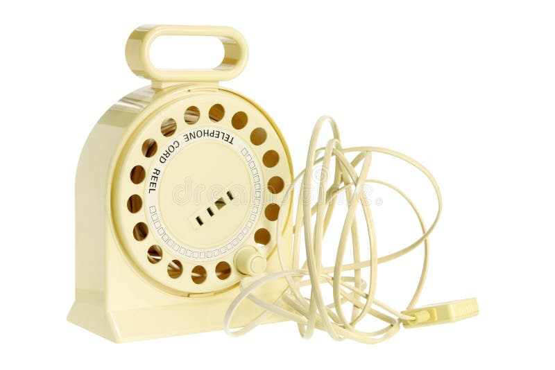 Reel of Telephone Cord stock image. Image of isolated - 25886765