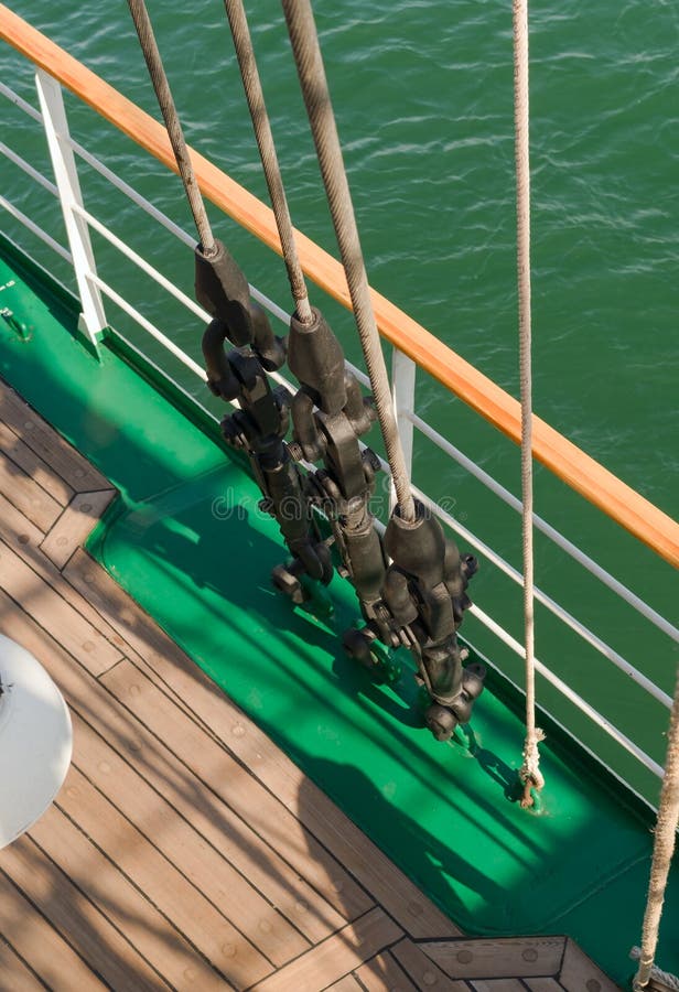 Rigging on a ship stock photo. Image of marine, woven - 130599516
