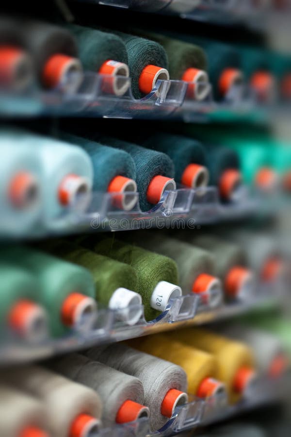 The Reels with Colorful Threads Stock Image - Image of product, blue ...
