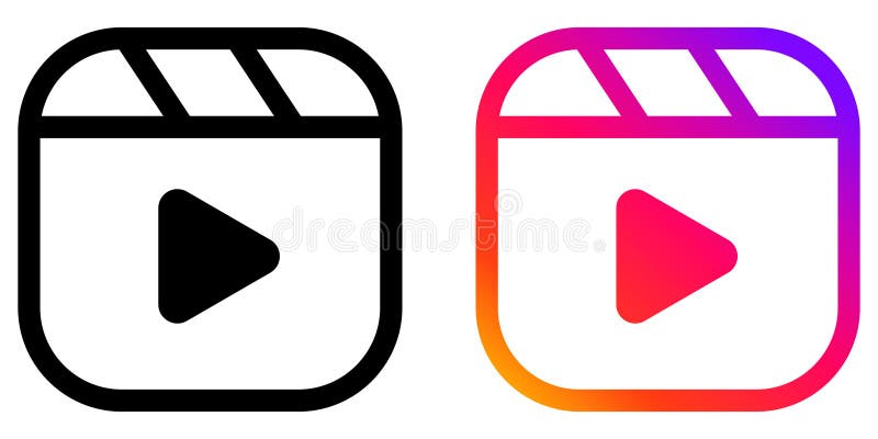 Reels icons editorial photography. Illustration of story - 285852297