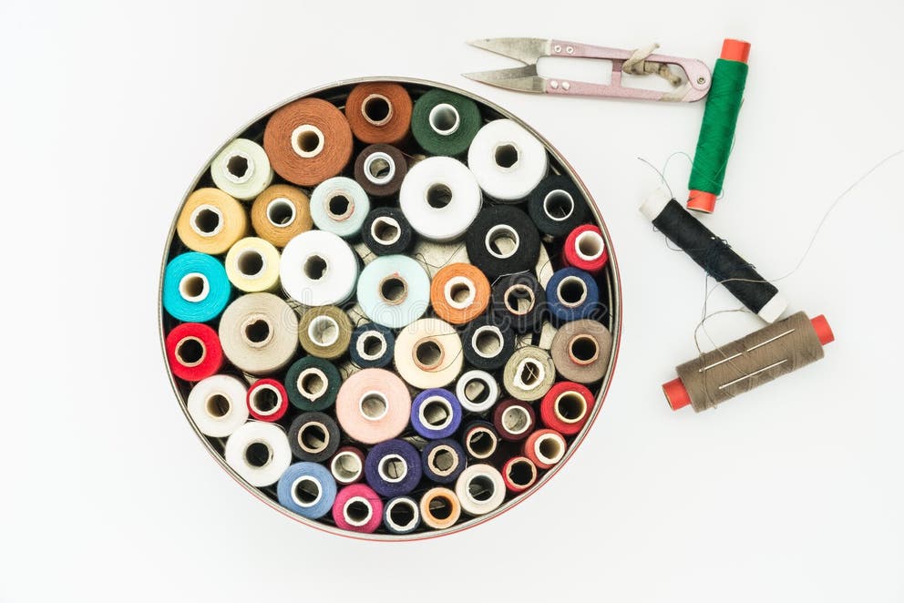 Reels of thread stock image. Image of product, scissors - 41035265