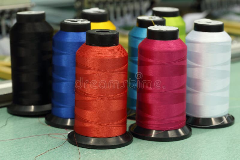 Reels of thread stock image. Image of orange, colorful - 54360579