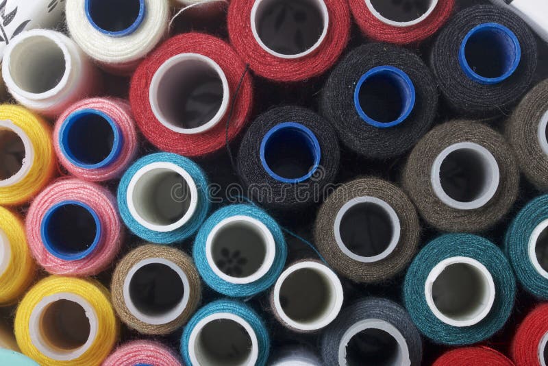 The Reels of Threads of Different Colors are Folded in a Box. Threads ...