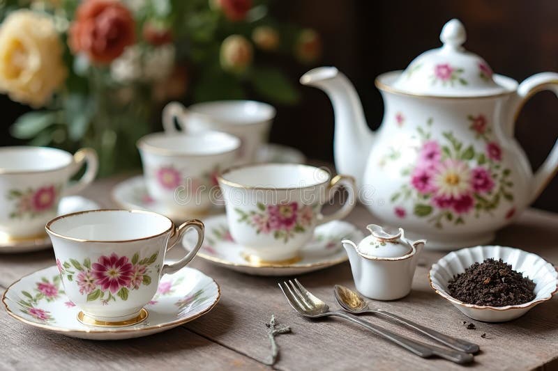 Reexamining English Tea Customs Stock Illustration - Illustration of ...