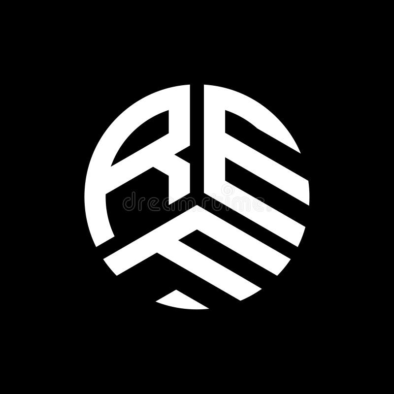 REF Letter Logo Design on Black Background. REF Creative Initials ...