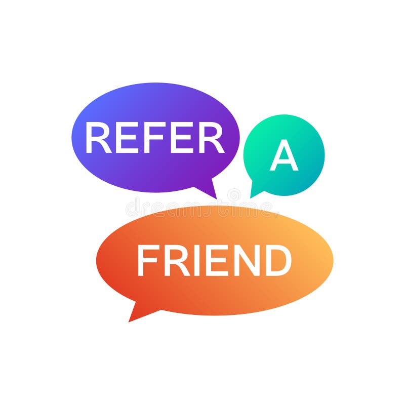 Refer a friend icon stock vector. Illustration of design - 129551089