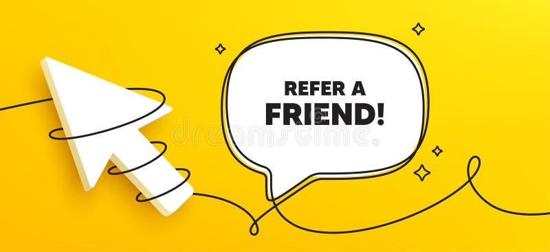 Refer a Friend Symbol. Referral Program Sign. Continuous Line Chat ...