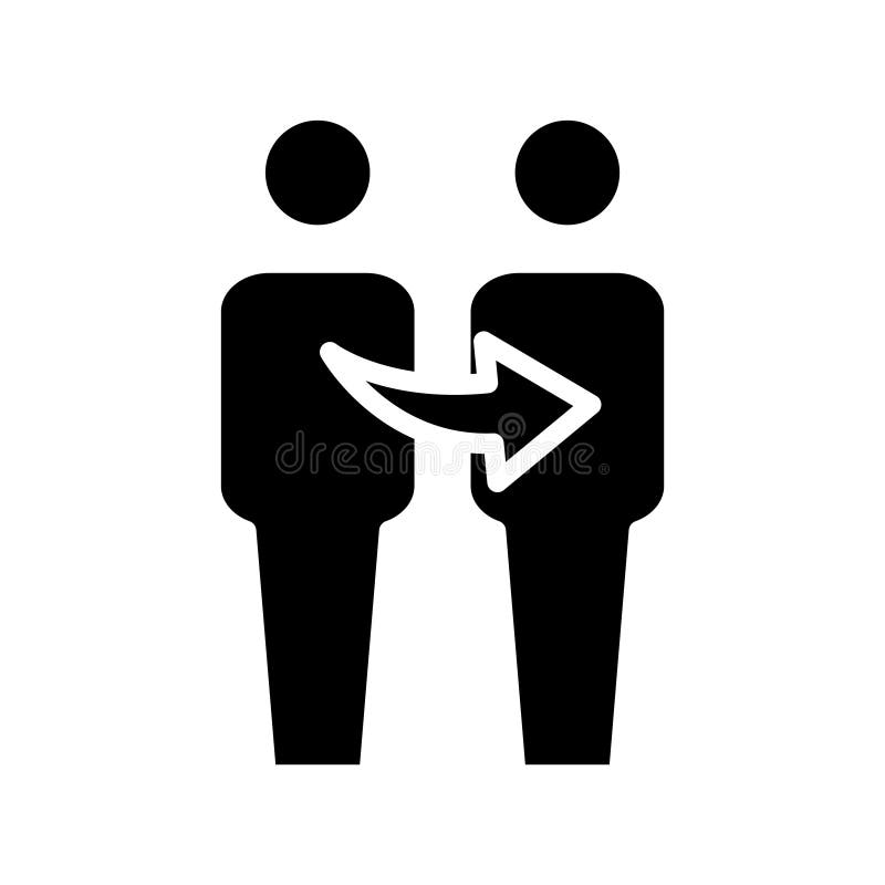 Refer Icon, Vector Illustration Stock Vector - Illustration of male ...