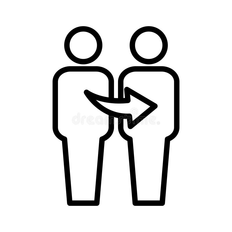 Refer Icon, Vector Illustration Stock Vector - Illustration of male ...