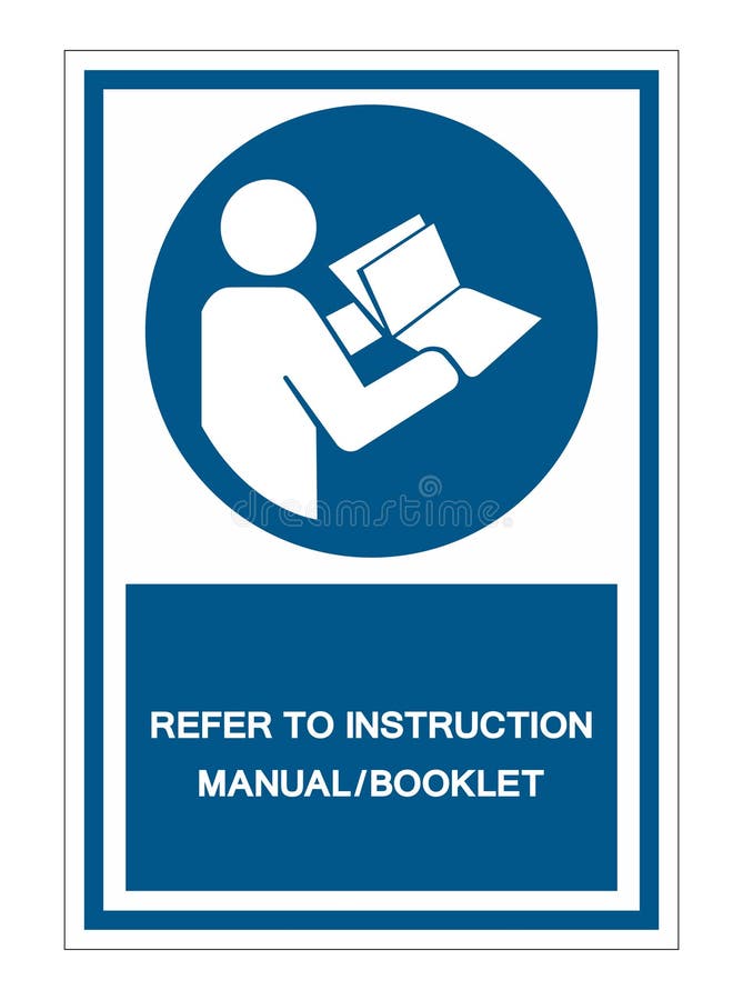 Refer Instruction Manual Booklet Symbol Sign,Vector Illustration ...