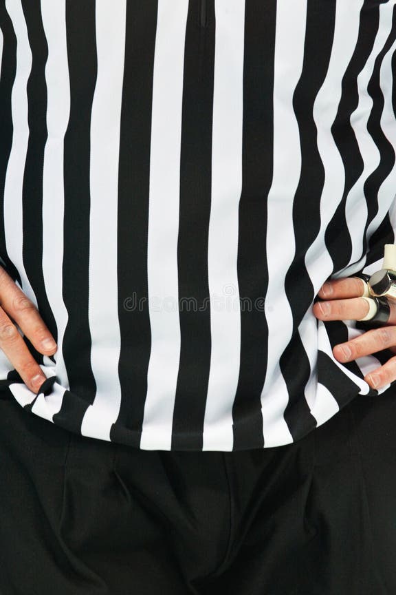 Referee in Black and White stock image. Image of outdoor - 17292627