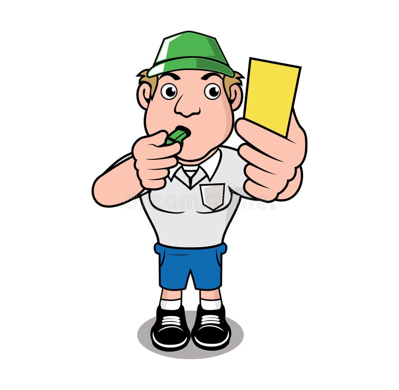 Referee Cartoon Character Design Illustration Stock Vector ...