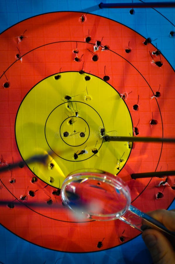 Archery Contest Target Coat of Arms Arrows Archer Stock Image - Image ...